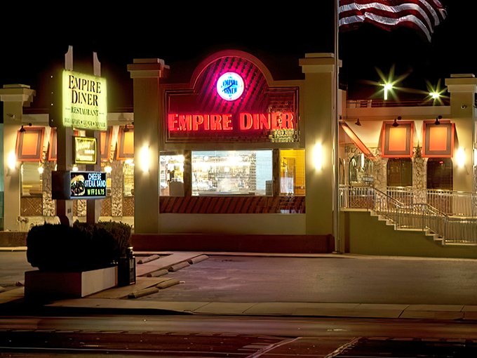 The neon glow of Empire Diner beckons like a lighthouse for the breakfast-obsessed. Classic Americana with a touch of Vegas flair.