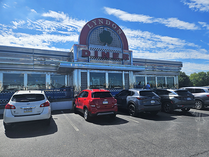 The gleaming chrome exterior of Lyndon Diner shines like a beacon of hope for hungry travelers&mdash;a time capsule of Americana serving up comfort on a plate.