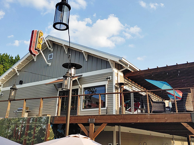 The Rock's distinctive peaked roof and rustic-industrial design stands as Springfield's temple to burger perfection. Come hungry, leave converted.