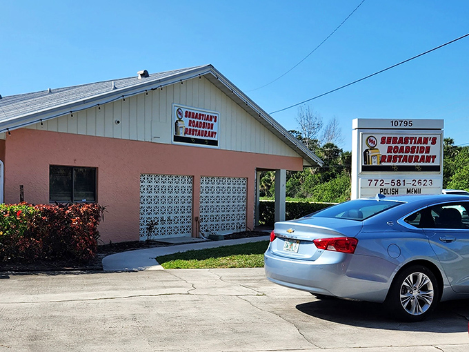 The unassuming exterior of Sebastian's Roadside Restaurant proves once again that culinary treasures often hide in plain sight along Florida's backroads.