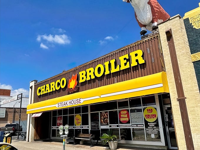 That iconic yellow awning and giant cow on the roof aren't just for show &ndash; they're beacons calling hungry Texans home to flavor paradise.