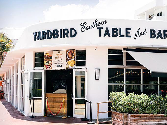 Yardbird's gleaming white exterior stands like a Southern mansion that took a Miami vacation. Sunshine and comfort food await inside.