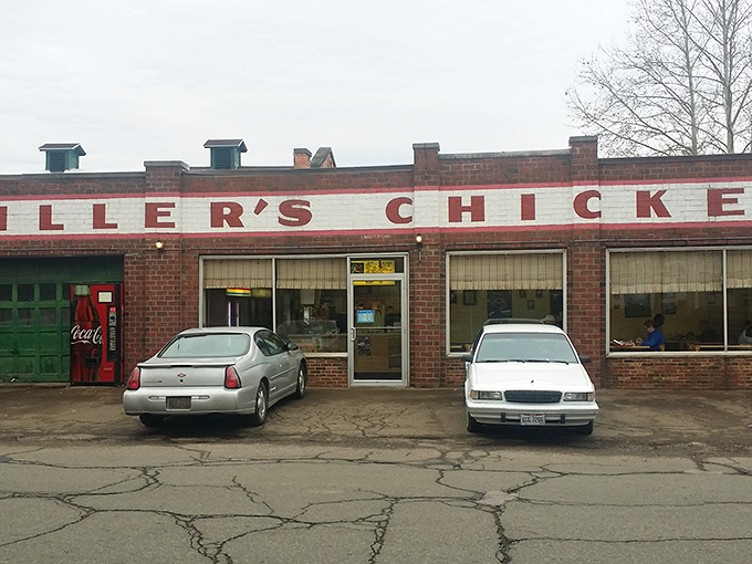The unassuming brick exterior of Miller's Chicken is like finding a treasure map where X marks the spot for deliciousness.