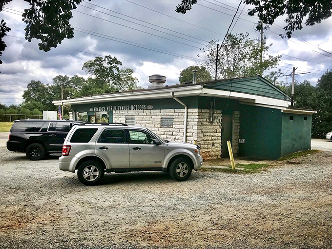 The unassuming stone exterior of Brandi's might not win architectural awards, but inside awaits a hot dog experience worth writing home about.