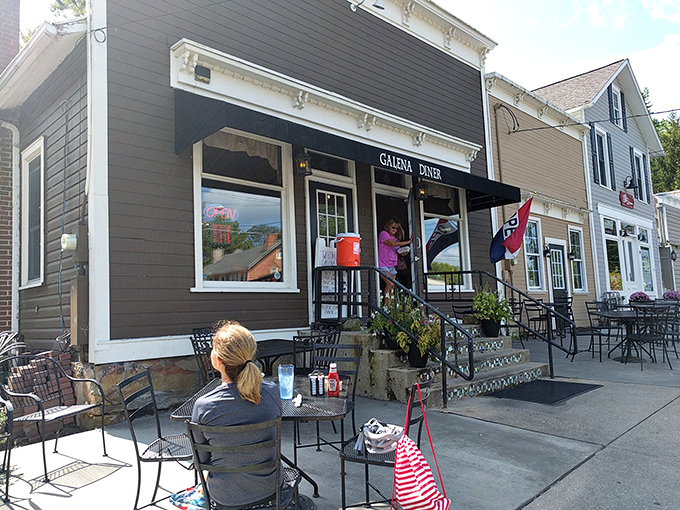 This charming diner exterior promises the kind of comfort food magic that makes road trips worthwhile.