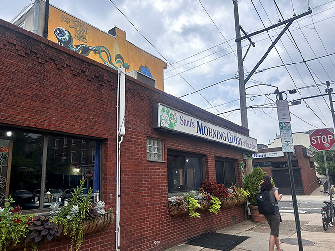 This corner gem stands ready to transform your morning into something special with its unpretentious charm.