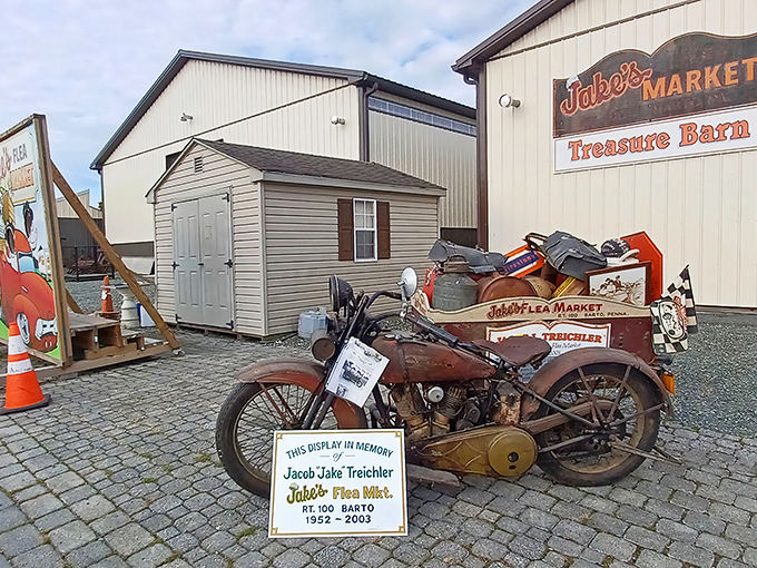 Under the pavilion at Jake's, where one person's "why did I buy this?" becomes another's treasure.