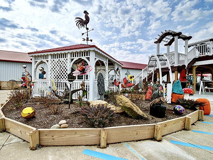 Those iconic red roofs against Ohio's rolling countryside aren't just eye-catching&mdash;they're practically a beacon for bargain hunters seeking treasure in Amish Country.