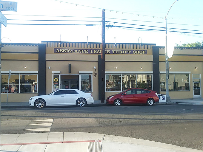 The unassuming fa&ccedil;ade of Assistance League Thrift & Vintage stands proudly on Long Beach Boulevard, a beacon for treasure hunters and bargain enthusiasts alike.