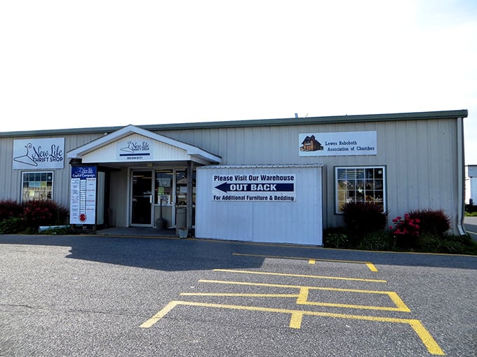 The unassuming exterior of New Life Thrift Shop belies the treasure trove within. Like finding a five-star restaurant in a strip mall, appearances can be deliciously deceiving.