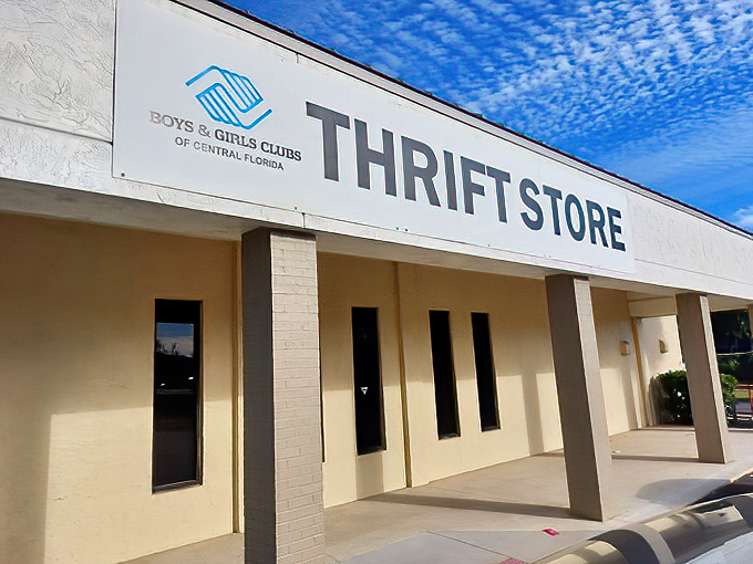 The unassuming exterior that hides Winter Park's best-kept shopping secret inside.