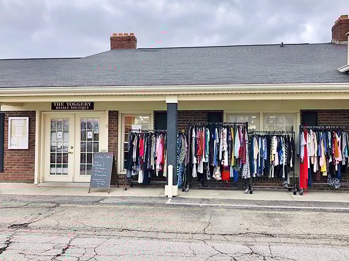 The Toggery's storefront proves that great style doesn't need a fancy address – just impeccable taste and welcoming doors.