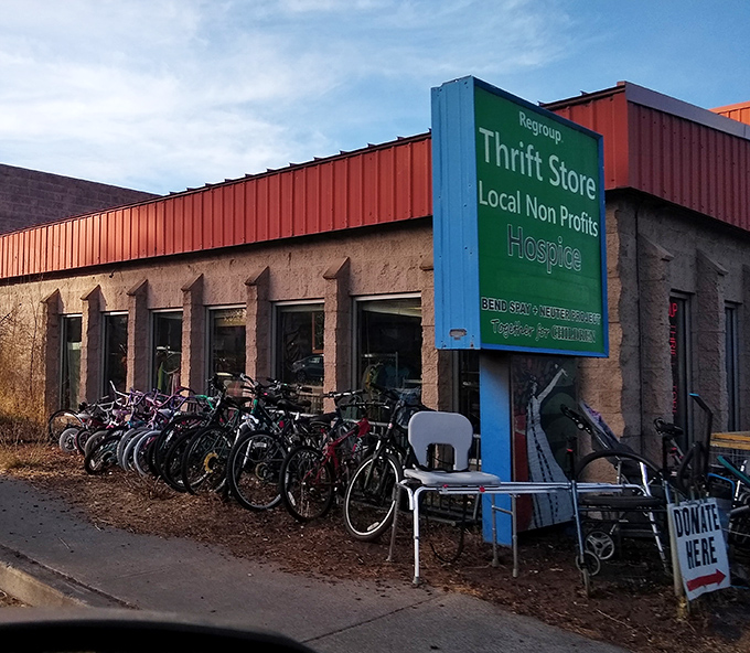 The lime green walls of REgroup aren't just a design choice&mdash;they're practically shouting "Boring shopping, begone!" Every shelf tells a story waiting to be continued.