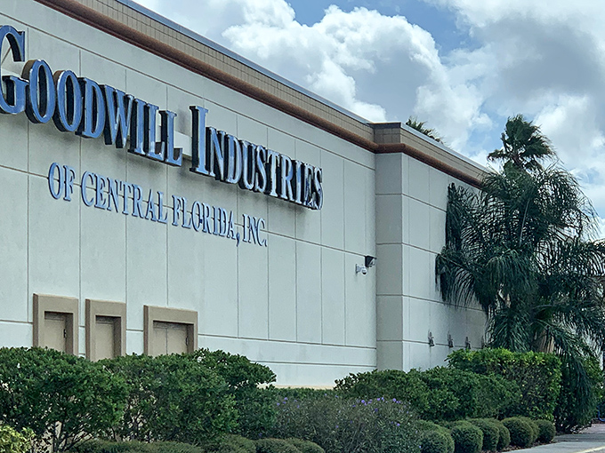 The gleaming facade of Goodwill Industries of Central Florida stands like a retail Taj Mahal, promising treasures within that won't require a second mortgage.
