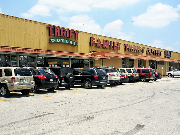 The unassuming yellow facade of Family Thrift Center Outlet on Little York Road hides a bargain hunter's paradise that would make even the most seasoned shoppers weak at the knees.