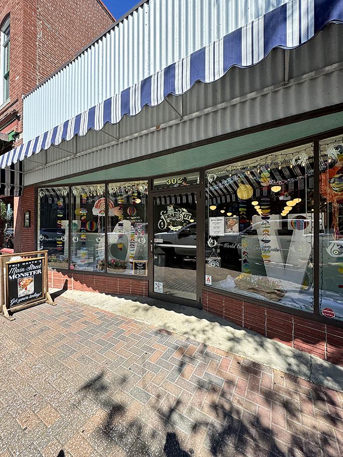 The classic striped awning and warm glow from within SugarBot Creamery beckons like a sweet siren call to anyone with a functioning sweet tooth.