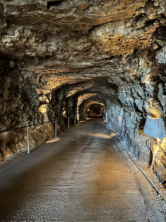 Nature's own cathedral of limestone, where millions of years of dripping water created this magnificent formation that looks like a prehistoric wedding cake.