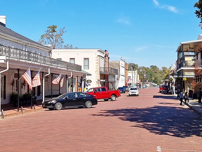 Downtown Jefferson's brick streets whisper stories of steamboat captains and cotton kings who once ruled these parts.