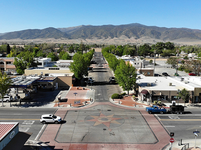Downtown Tehachapi stretches toward mountains that seem to embrace the town like a protective parent. Small-town charm with big-sky energy.