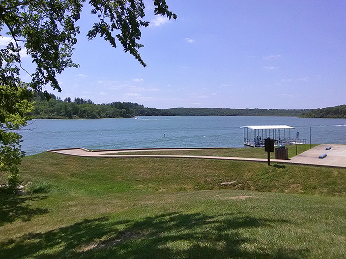 Forest Lake stretches out like nature's own infinity pool, where the only notification you'll get is the occasional ripple from a jumping fish.