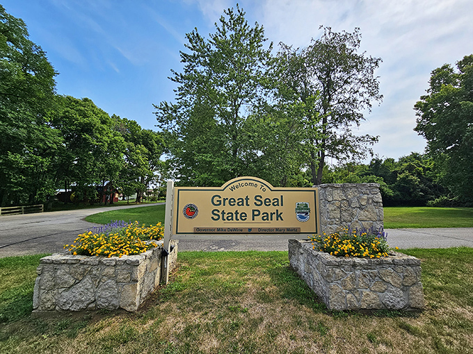 Fall's grand finale puts on a show at Great Seal State Park, where nature's paintbrush transforms ordinary trees into extraordinary masterpieces of amber and gold.