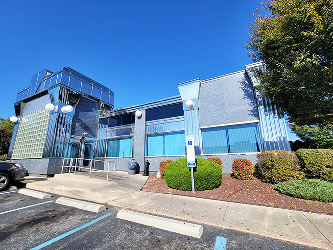 The gleaming chrome exterior of Springfield Diner shines like a beacon of breakfast hope along Baltimore Pike, a retro-futuristic promise of comfort food within.