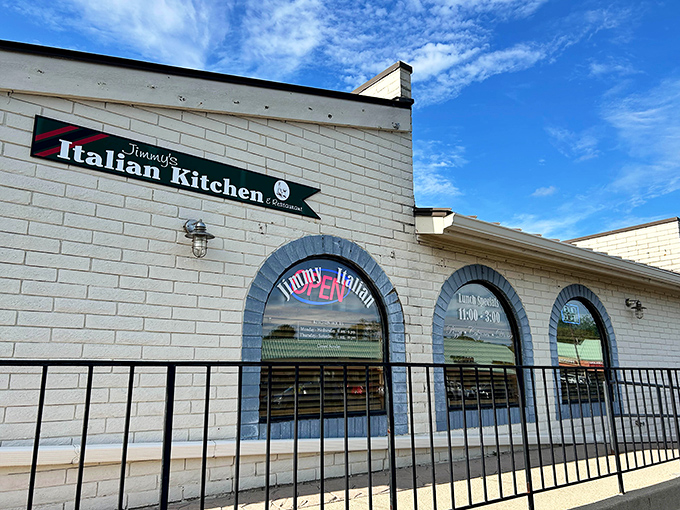 The unassuming brick facade with blue-trimmed arched windows might not scream "culinary destination," but that's part of Jimmy's charm&mdash;the best Italian treasures are often hidden in plain sight.