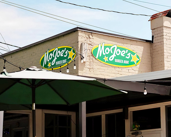 The iconic green and yellow MoJoe's sign welcomes burger pilgrims to this unassuming Raleigh treasure. Simple exterior, extraordinary flavors within.