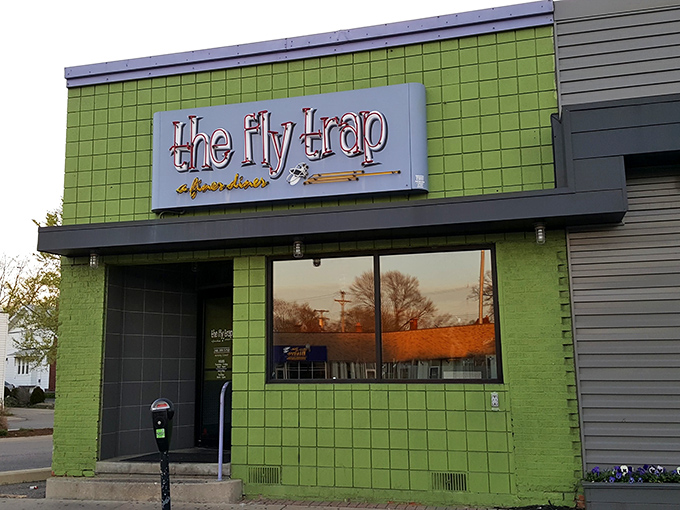 The lime-green facade isn't just eye-catching&mdash;it's a beacon for breakfast enthusiasts seeking refuge from ordinary diners. Ferndale's quirky gem beckons.