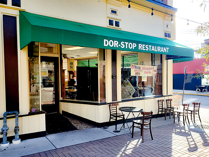 The iconic green awning of Dor-Stop beckons like a breakfast lighthouse in Dormont. This unassuming corner spot has been making morning magic for decades.