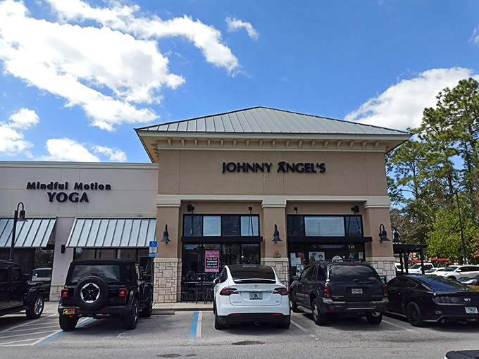 Johnny Angel's unassuming exterior hides culinary treasures within, like finding a Michelin star chef cooking in your neighbor's garage.