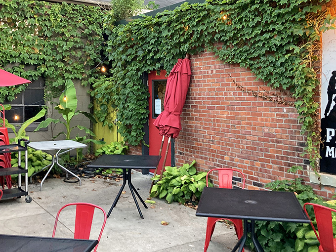 The unassuming entrance to flavor paradise. Like finding a secret door to Eastern European heaven in Columbus's brick-lined streets.