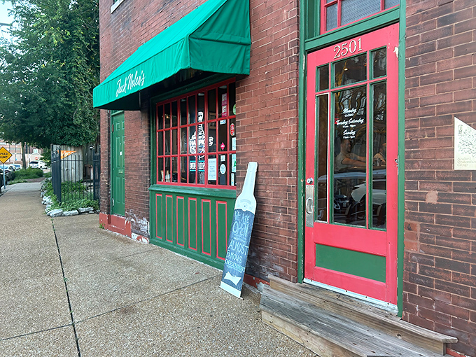The emerald awning and cherry-red trim of Jack Nolen's beckons like a culinary lighthouse in Soulard's brick-lined streets. Small in stature, giant in flavor.