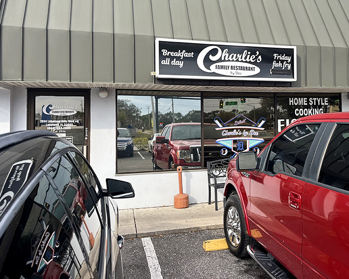 Charlie's sits unassumingly in Lakeland, promising comfort without the fuss or fancy facade.