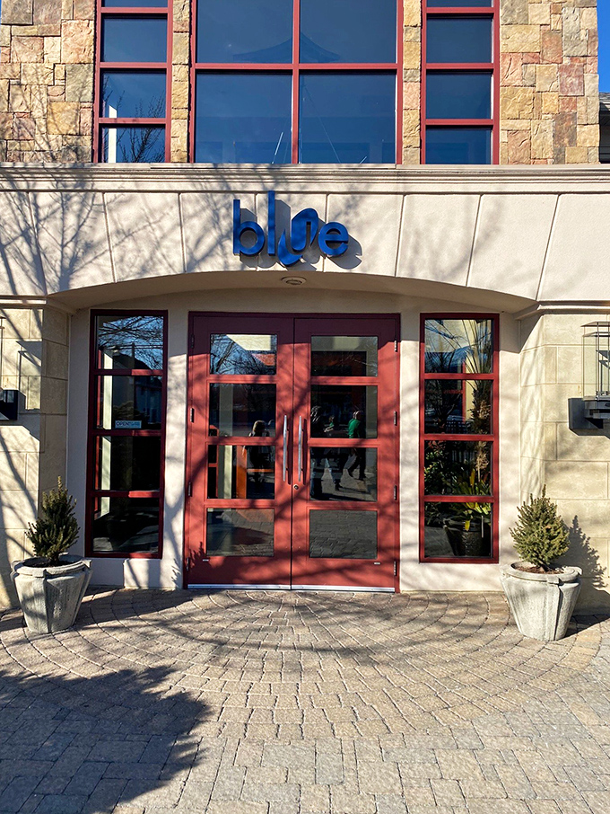 The stone exterior of Blue Grillhouse stands like a culinary fortress, promising delicious treasures within. Pennsylvania's answer to the question, "Where should we eat tonight?"