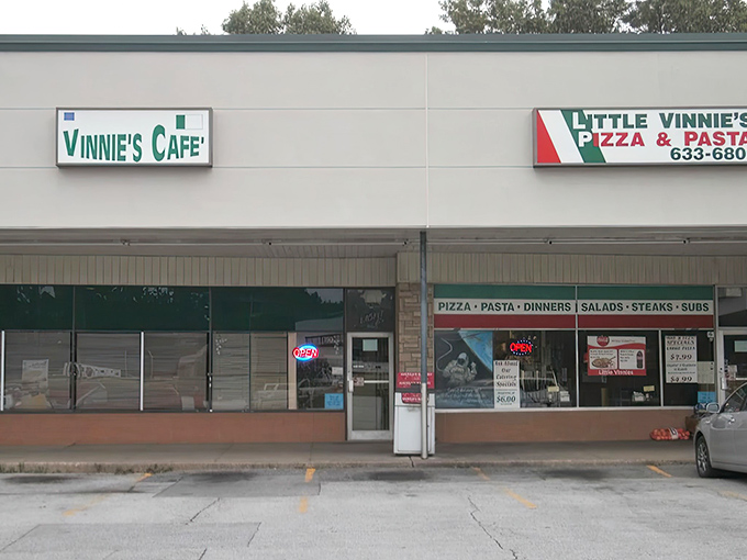 The unassuming storefront of Little Vinnie's might not stop traffic, but locals know this modest exterior hides Delaware's best-kept culinary secret.