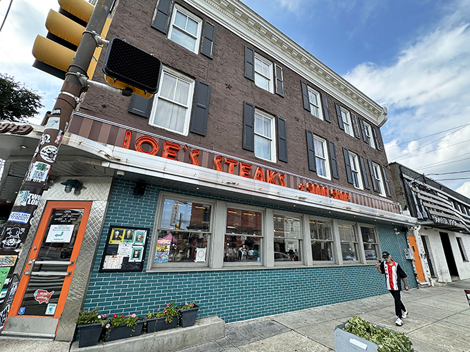 That iconic neon sign glowing against Fishtown's brick backdrop isn't just advertising &ndash; it's a beacon of hope for the cheesesteak-deprived soul.