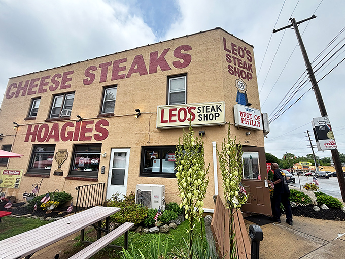 The yellow beacon of sandwich salvation on Chester Pike. Bold red letters promise cheesesteaks and hoagies &ndash; a siren call to hungry Pennsylvanians.