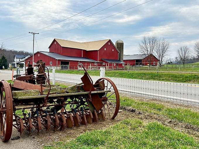 The iconic red barn of Hershberger's stands proudly against the Ohio sky, like a beacon calling to all who appreciate the finer things in life&mdash;namely, carbs. 