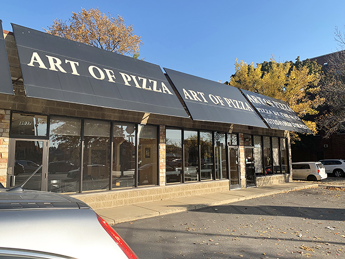 The unassuming storefront on Ashland Avenue hides Chicago's pizza paradise like Clark Kent's glasses hide Superman. No cape required for this heroic meal. 