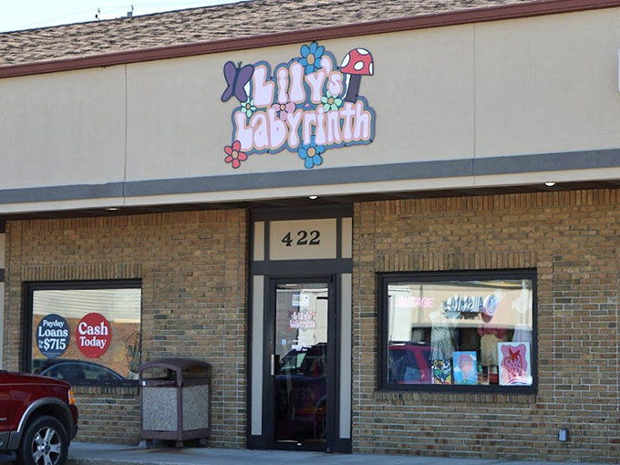 The unassuming storefront of Lily's Labyrinth belies the technicolor wonderland waiting inside. Like finding Narnia in a strip mall!