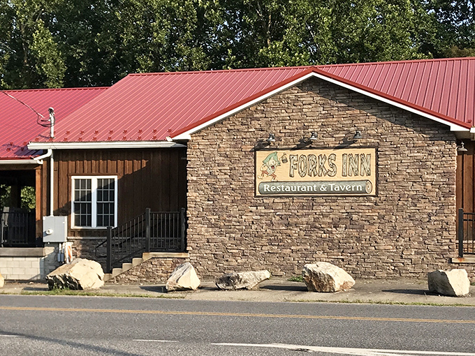 The unassuming stone exterior of Forks Inn hides culinary treasures within&mdash;like finding a diamond in Pennsylvania's rolling hills. 