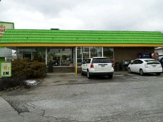 That iconic lime green roof isn't just a landmark&mdash;it's a beacon of hope for anyone who believes breakfast should involve sugar and joy.