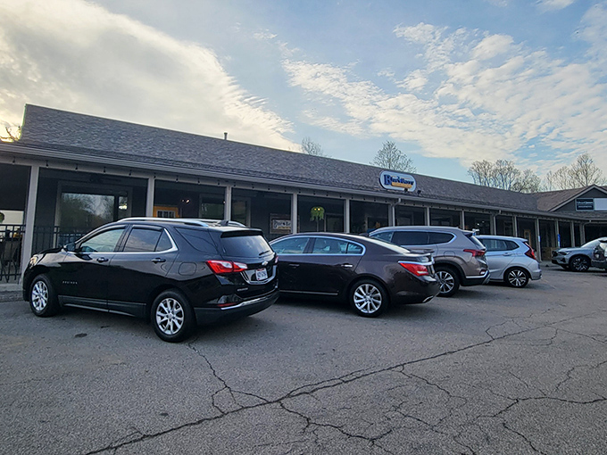 The unassuming exterior of Blueberry Cafe hides breakfast treasures within, like finding the Hope Diamond at a yard sale.