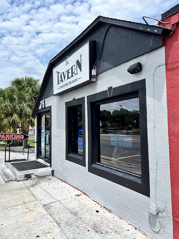 The unassuming exterior of The Tavern hides culinary treasures within, like finding a winning lottery ticket in your jeans pocket.