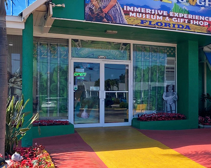 The emerald-green exterior with its yellow brick road entrance isn't subtle, but that's exactly the point. Oz awaits!