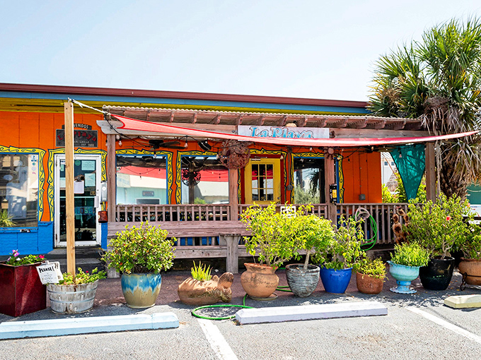 This colorful coastal cantina proves that the best treasures often hide behind the most unassuming facades.
