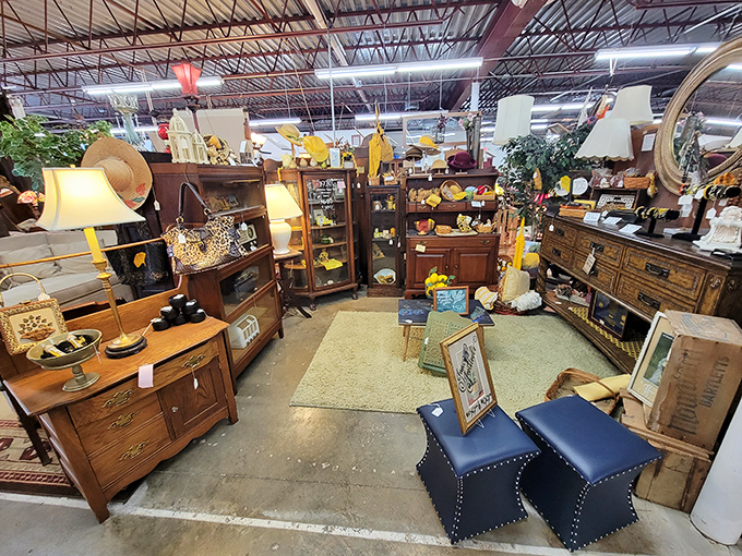 Welcome to furniture paradise! Home Again's sprawling interior houses countless treasures waiting to be discovered by savvy shoppers with champagne taste on a beer budget.