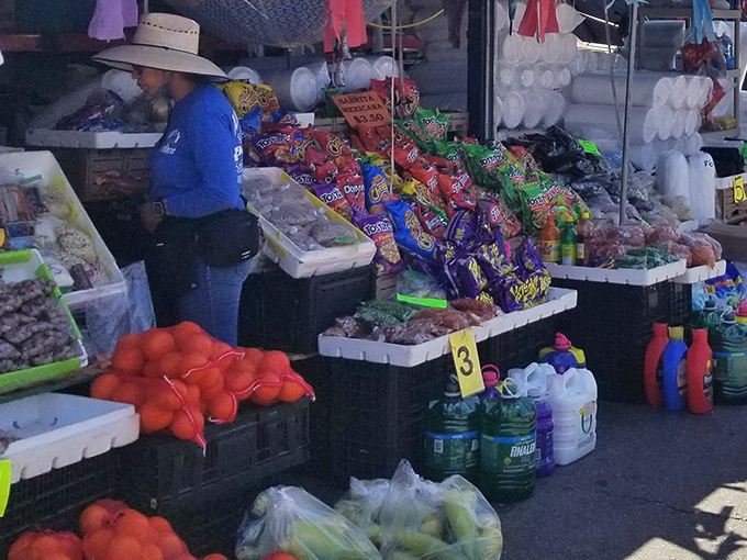 Fresh produce and snacks await at every turn. The vibrant colors of fruits and vegetables create a feast for the eyes before they become a feast for your table.