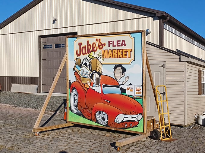 Under the pavilion at Jake's, where one person's "why did I buy this?" becomes another's treasure.